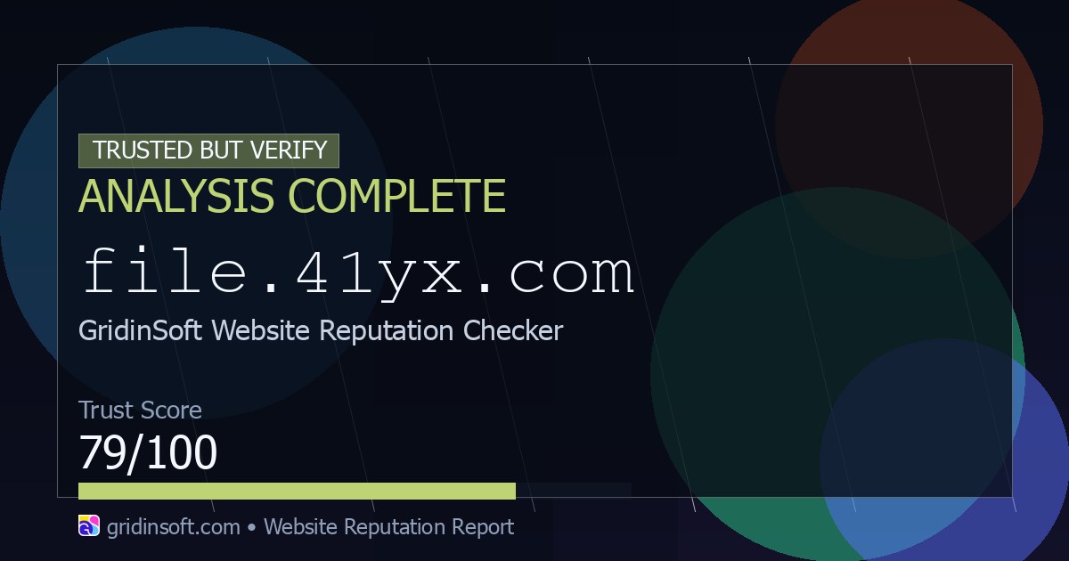 File.41yx.com：安全还是可信？ (信任评分 79/100)
