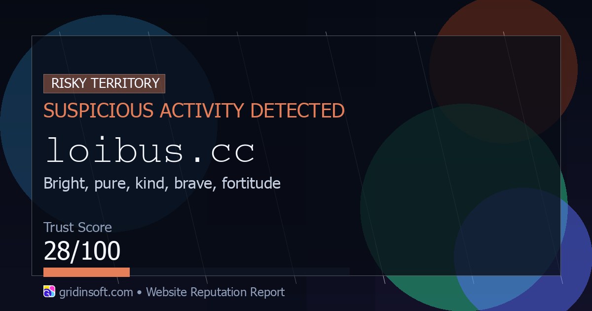 Loibus.cc：黑名单警告 (信任评分 28/100)