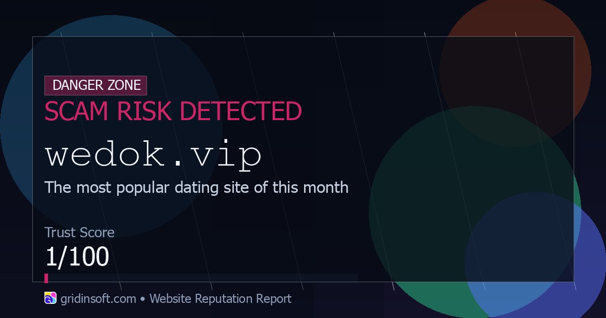 Wedok.vip：诈骗风险 分析 (信任评分 1/100)